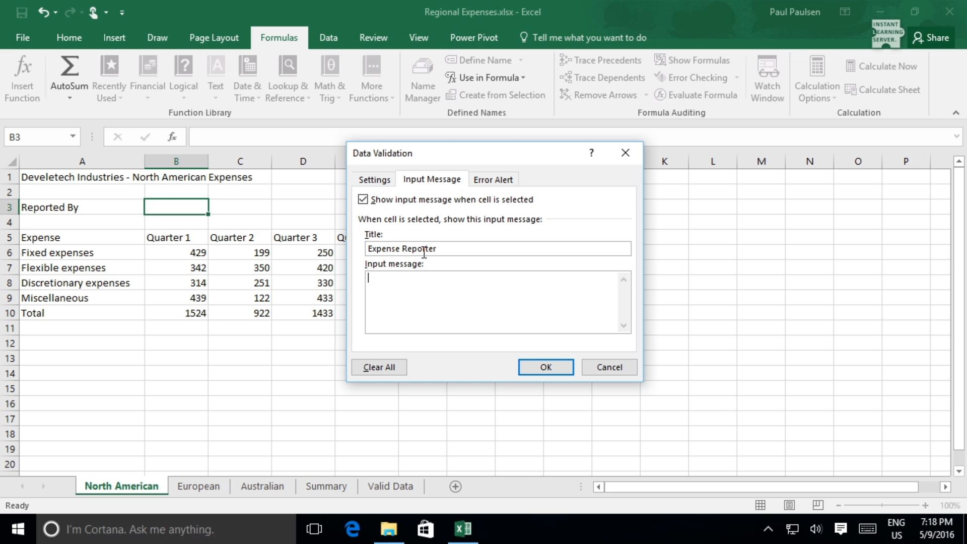 Searching for Invalid Data and Formulas with Errors | Lecturio