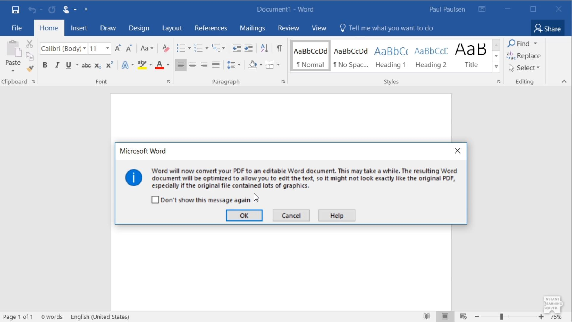 Working with Word 2016 (EN) – Online Office Course