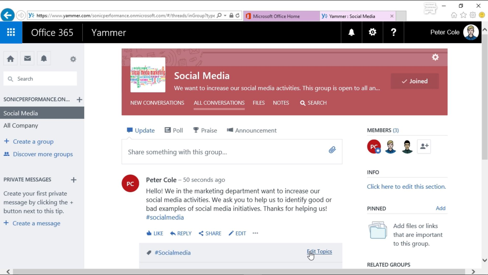 Using Yammer for Networking in Microsoft Office 365 – Office 365