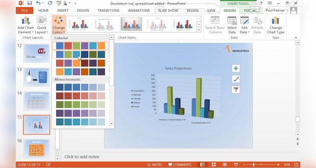 Adding Charts to Your Presentation in PowerPoint 2013 Adding Charts to Your Presentation in PowerPoint 2013