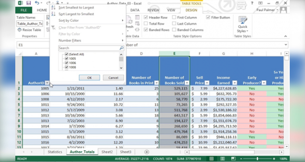 Organizing Worksheet Data with Tables | Lecturio