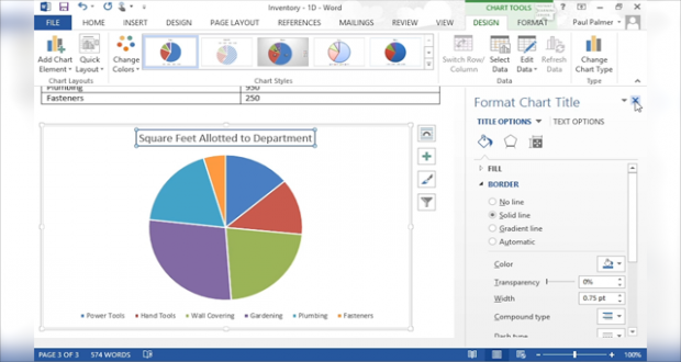 Working with Tables and Charts - Lesson Introduction