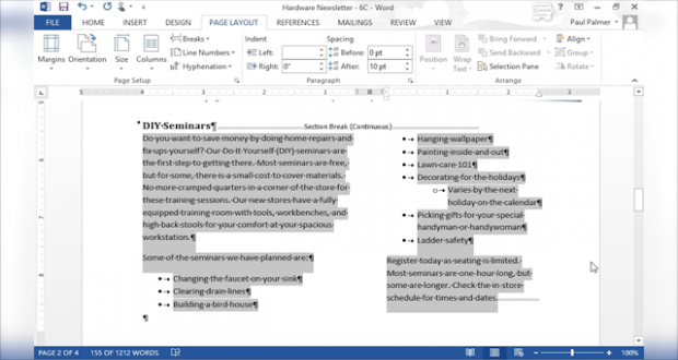 Controlling Text Flow in Word 2013 | Lecturio